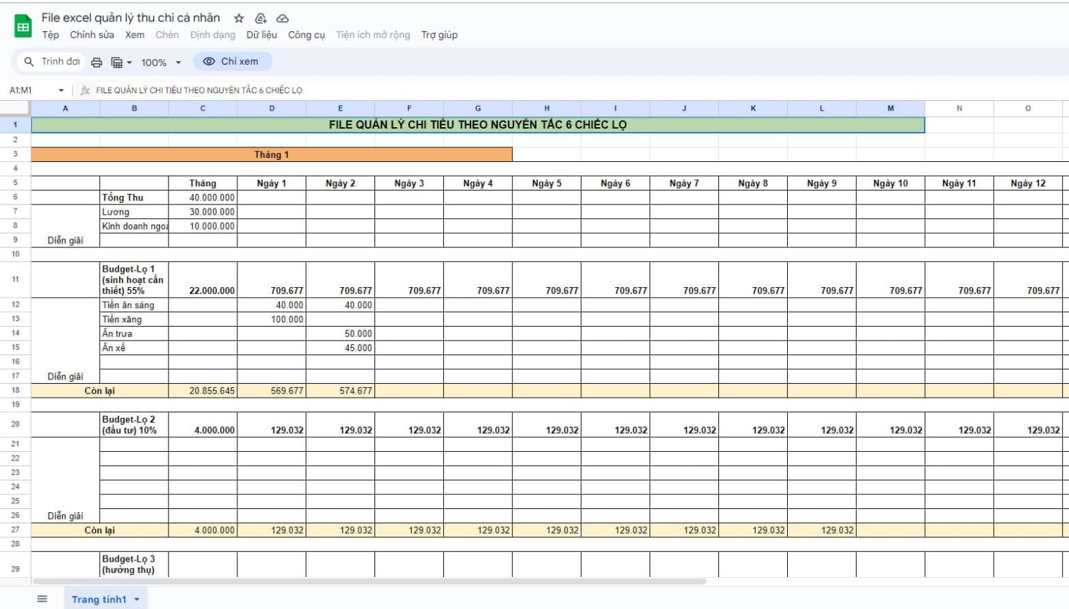 Mẫu Sổ Thu Chi: Các Mẫu File Excel Quản Lý Thu Chi Phổ Biến 2025